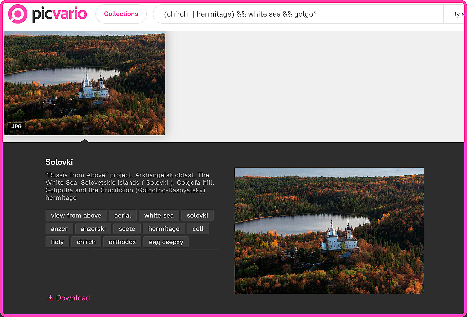 Searching assets and collections – Help center